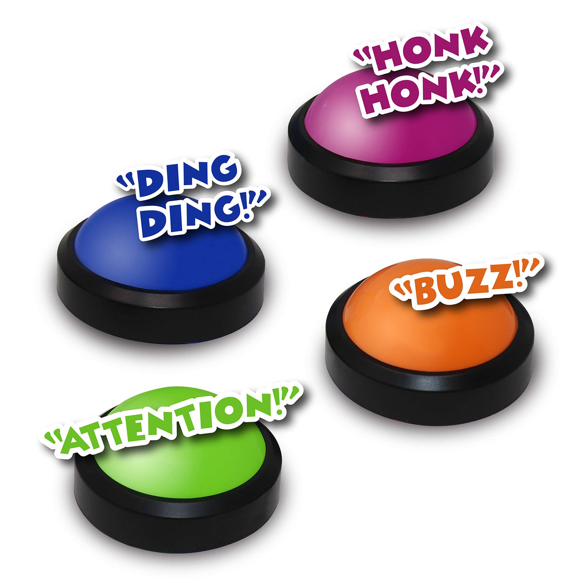 4 Pack Game Buzzers, Stickers Included – Teacher's Choice USA